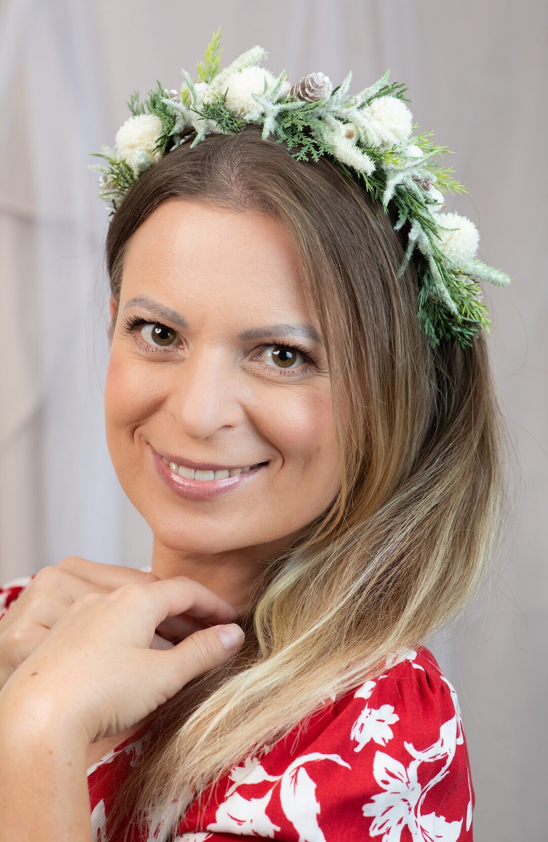 Woodland Flower Crown Flower Headpiece Christmas Hair Accessories ...