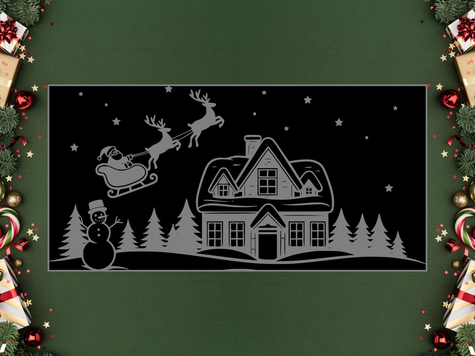 Laser File_plotter File_sublimation Template Mug_winter Landscape Svg ...