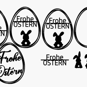 Laserdatei_Osterei mit Schrftzug-Oster Bundle-Pefekt als Türkränze für die Osterzeit_Lasercut ...