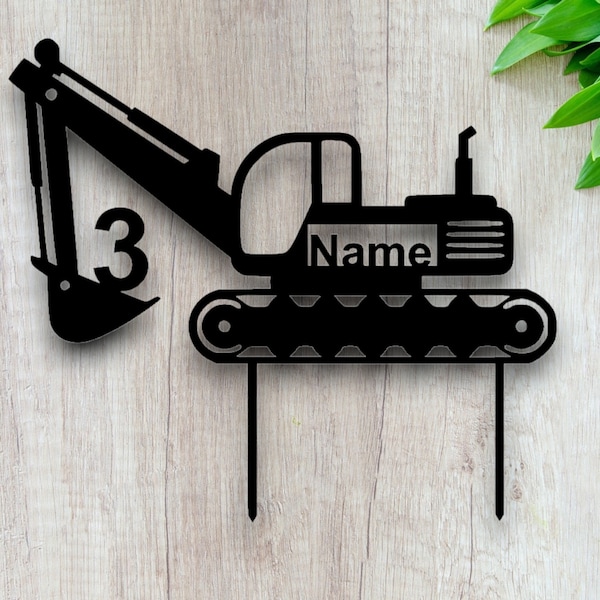 Excavator Cake Topper - Etsy