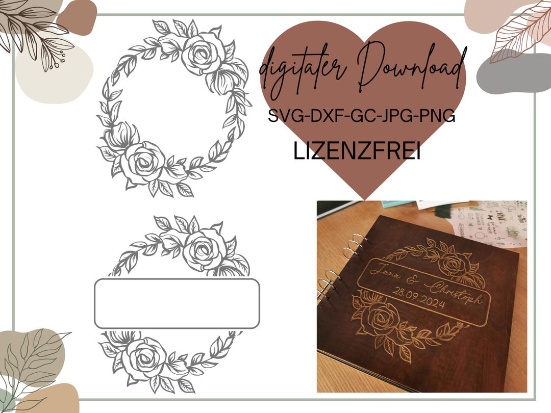 Laser File Flower Wreath Svg_plotter File Flower Wreath Svg_plotter ...