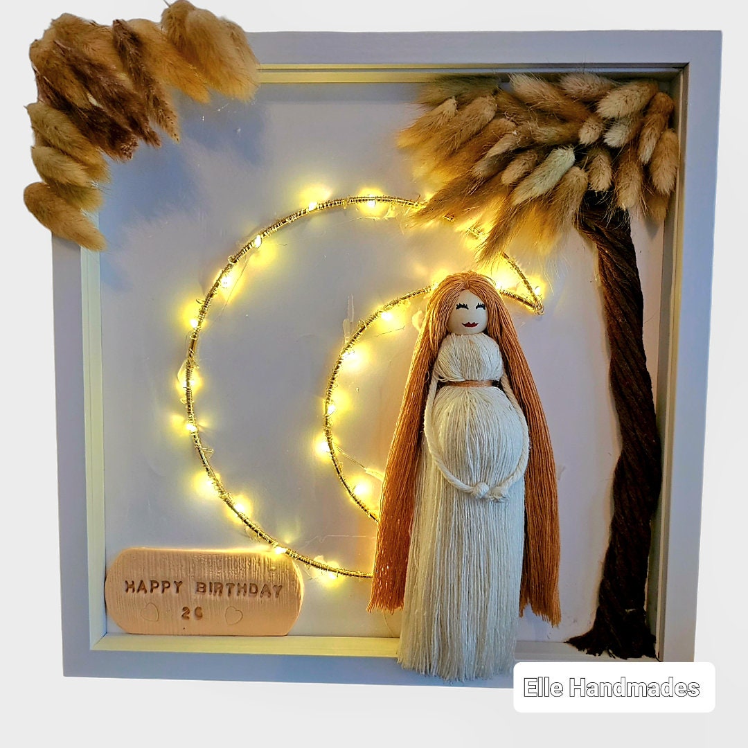 Macrame Doll Pregnant Girl Couple Doll Wedding Gift Birthday Gift Baby ...