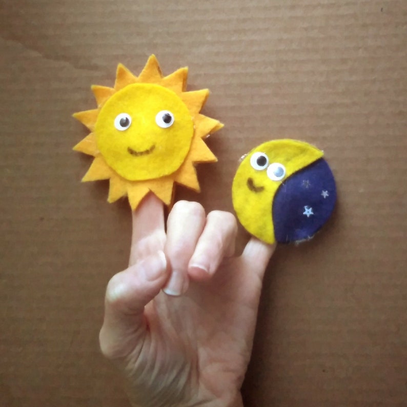 Sun and Moon Finger Puppets - Etsy