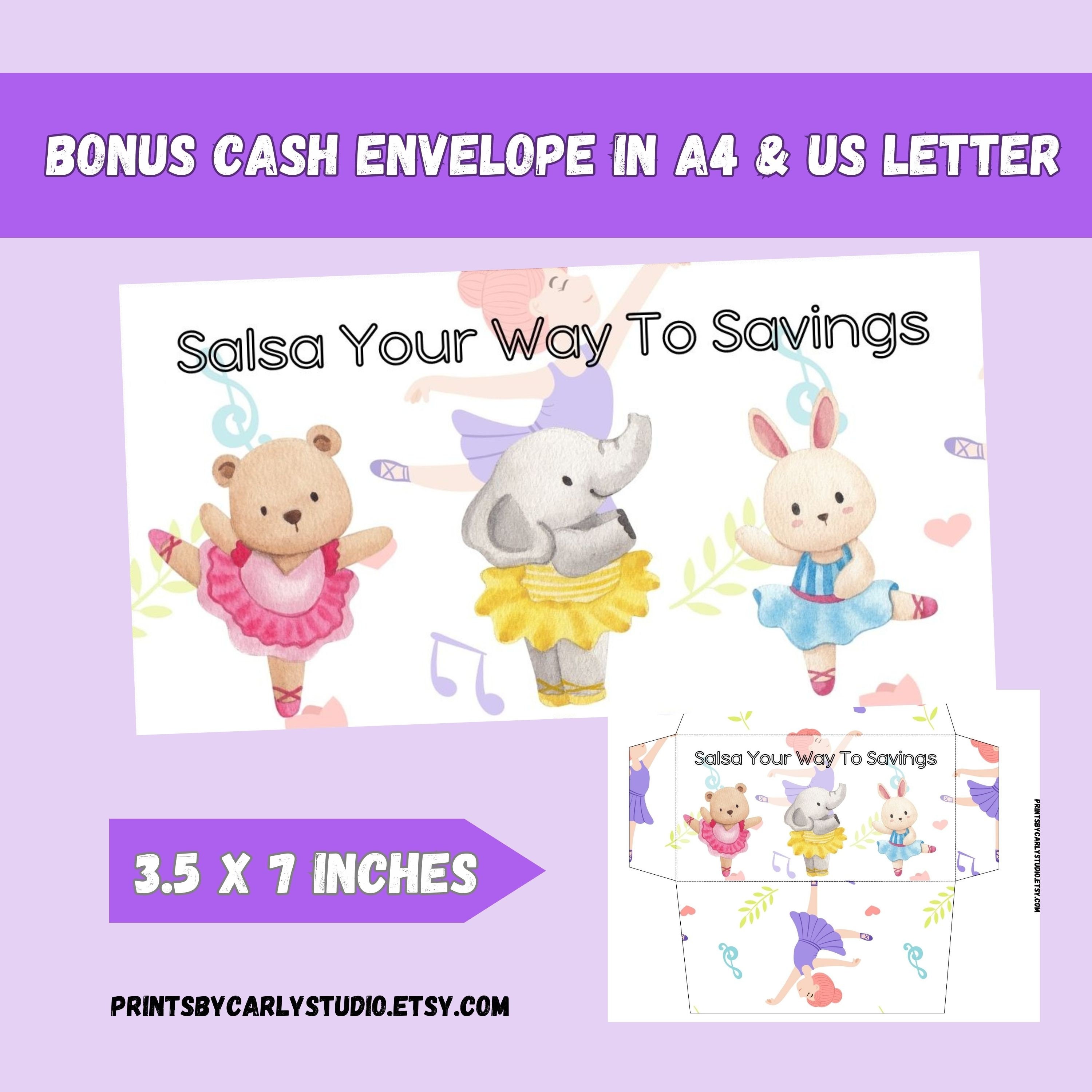 Ballet Savings Challenge Dancing Savings Cash Stuffing Sinking Fund ...