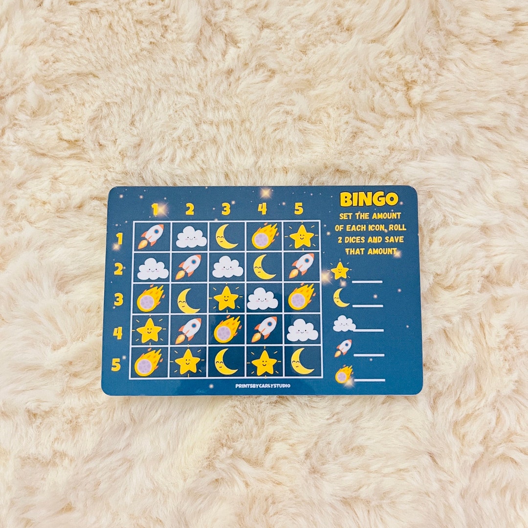 Bingo Savings Challenge Physical Laminated Tracker Starry Night Savings ...