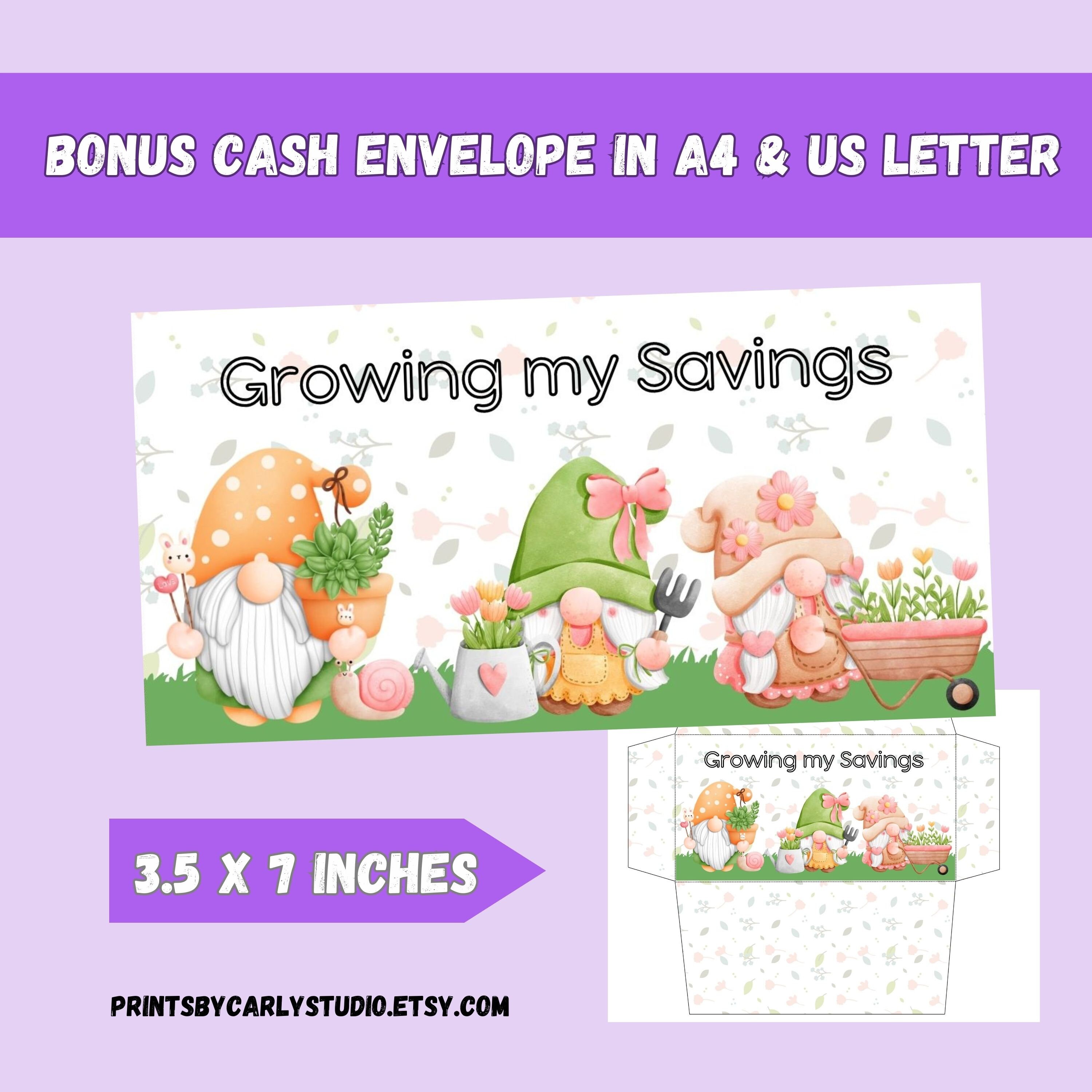 Garden Savings Challenge Tracker, A6 Printable Savings, Mini Savings ...