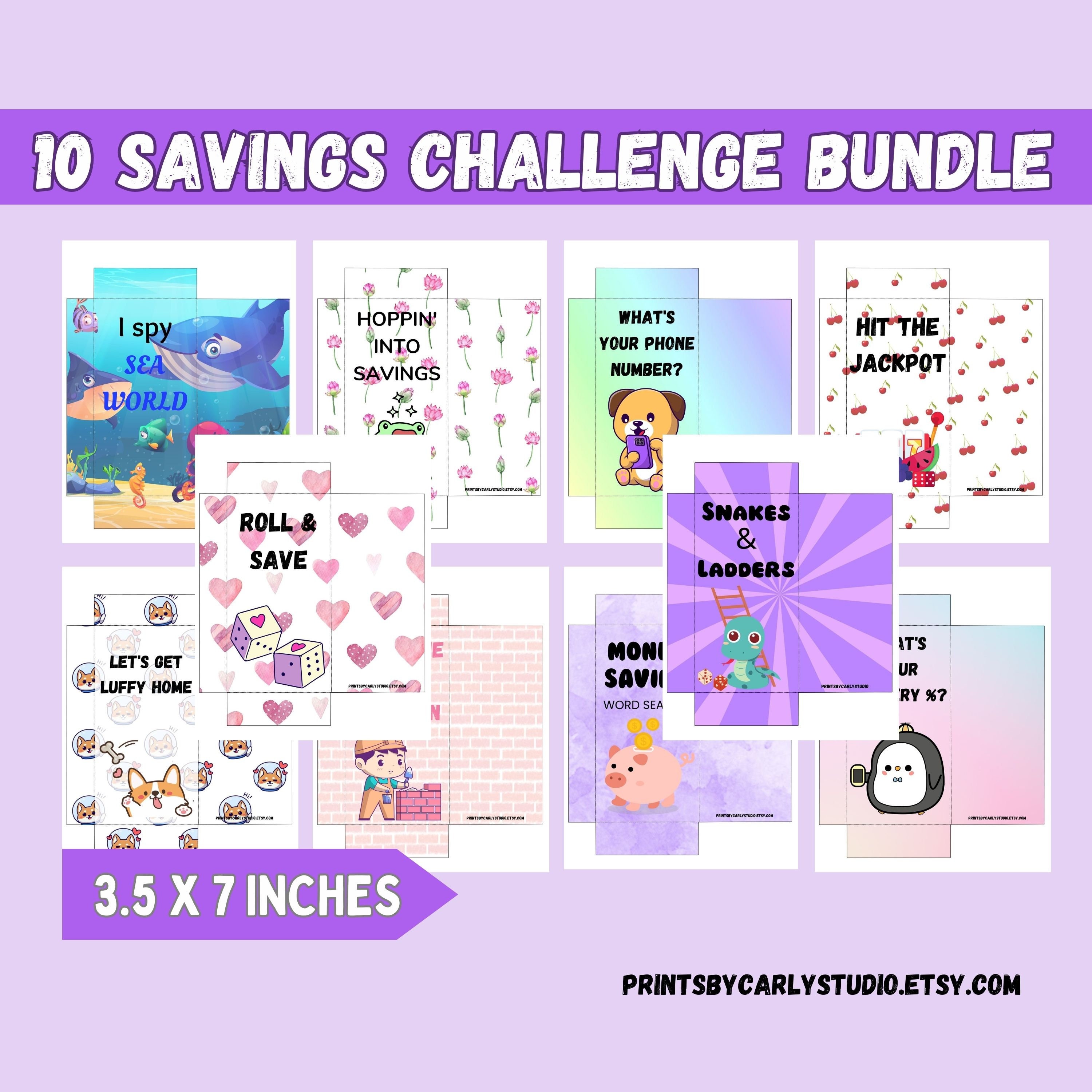 Savings Challenge Bundle Printable Game Bundle of Ten Cash - Etsy