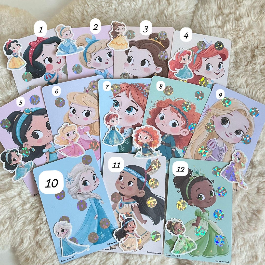 Princess Scratch off With Stickers Savings Save 1000 Monthly Single ...