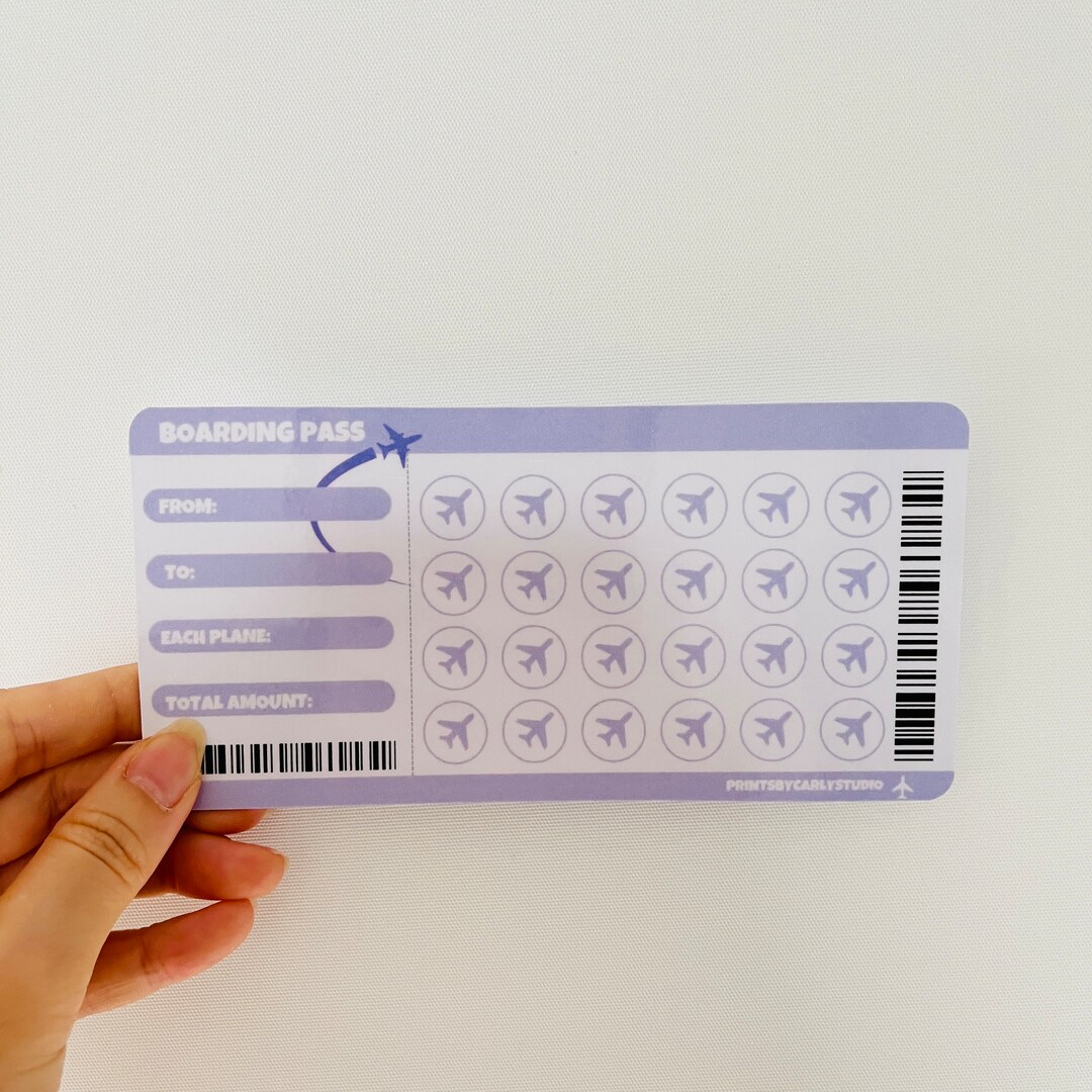 Holiday Savings Challenge Vacation Physical Laminated Tracker Boarding ...