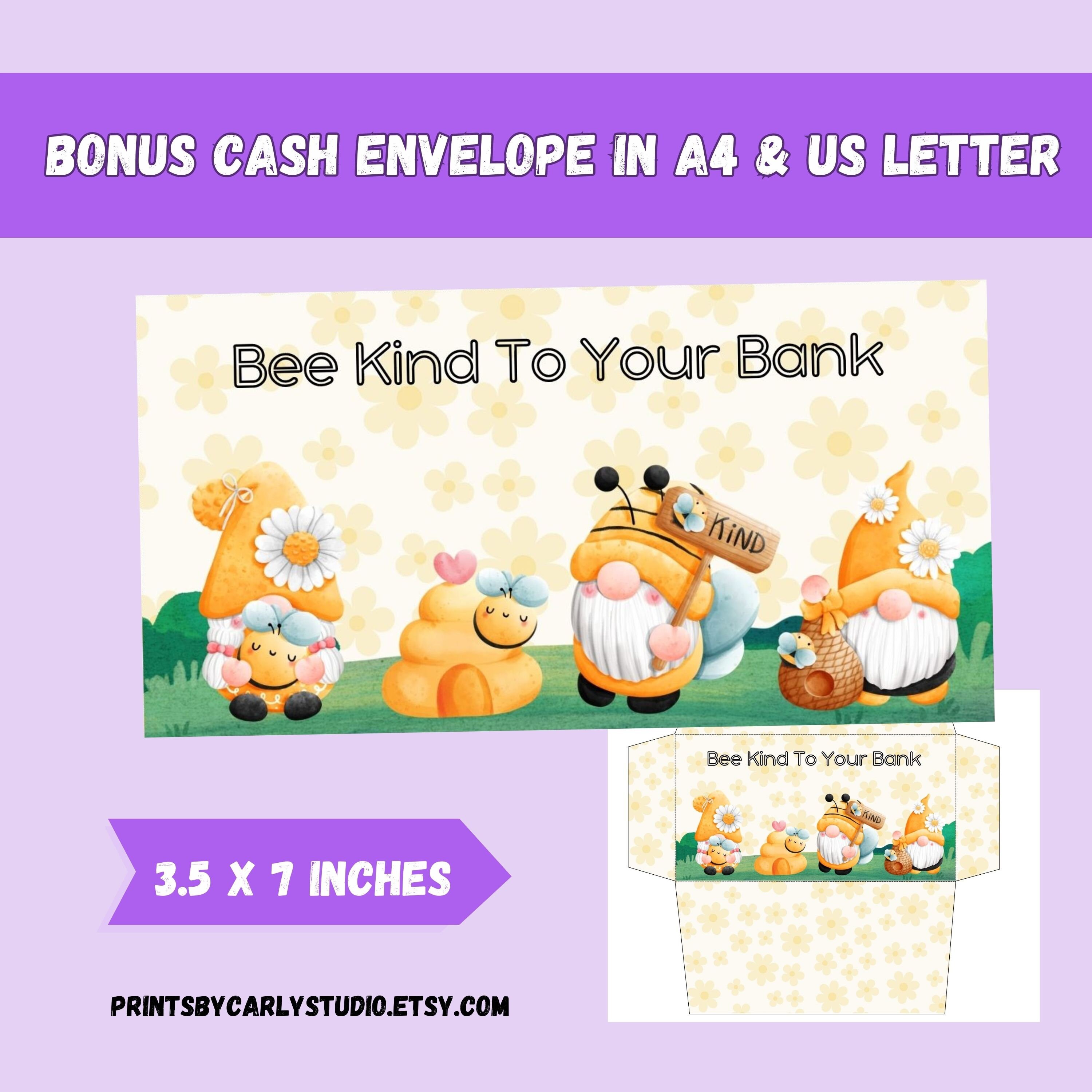 Bee Saving Challenges Gnomes Printable A6 Saving Trackers - Etsy