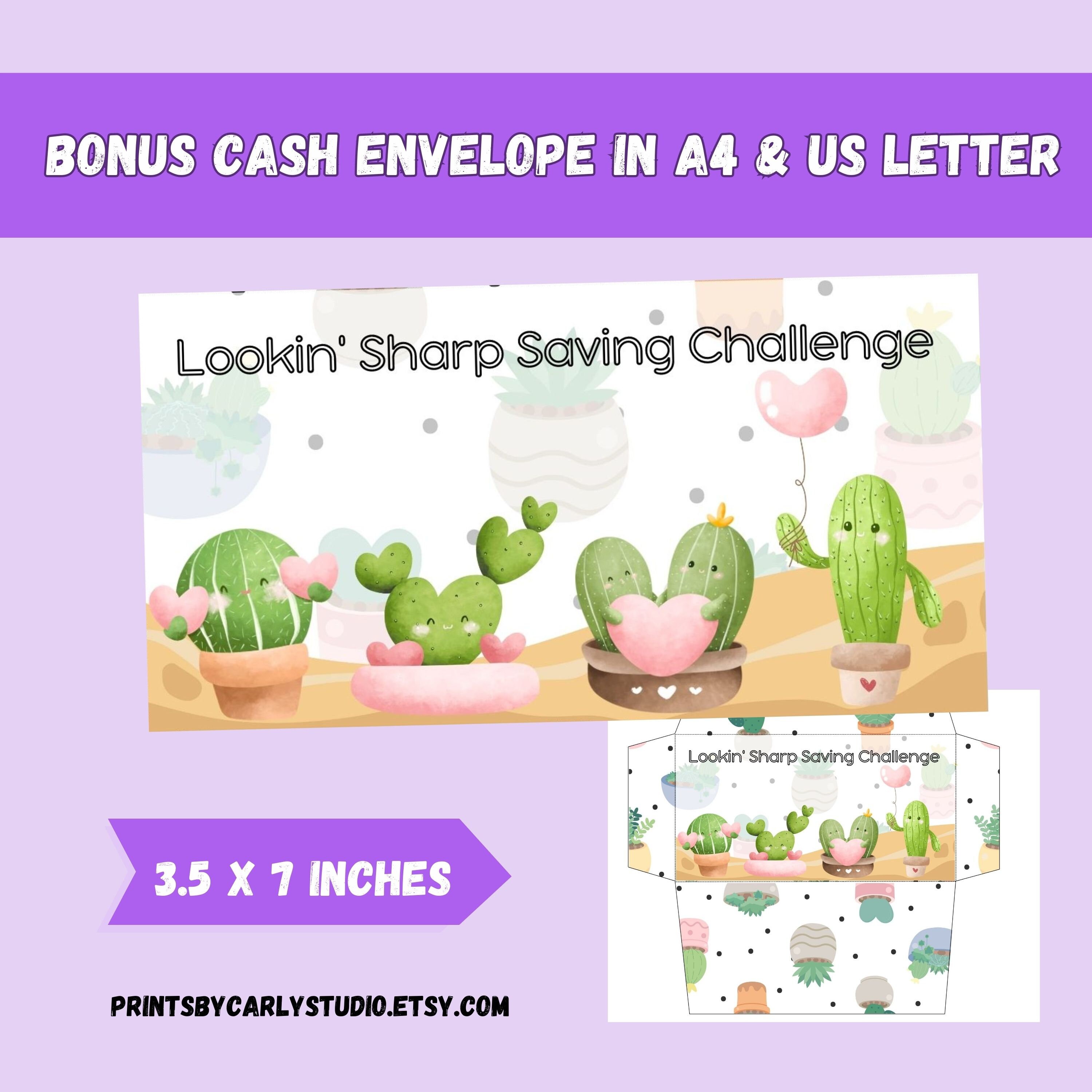 Cactus Savings Challenge Succulent Printable, Saving Trackers A6, Mini ...