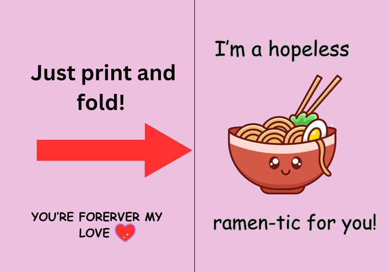 Valentines Food Pun Card - Etsy