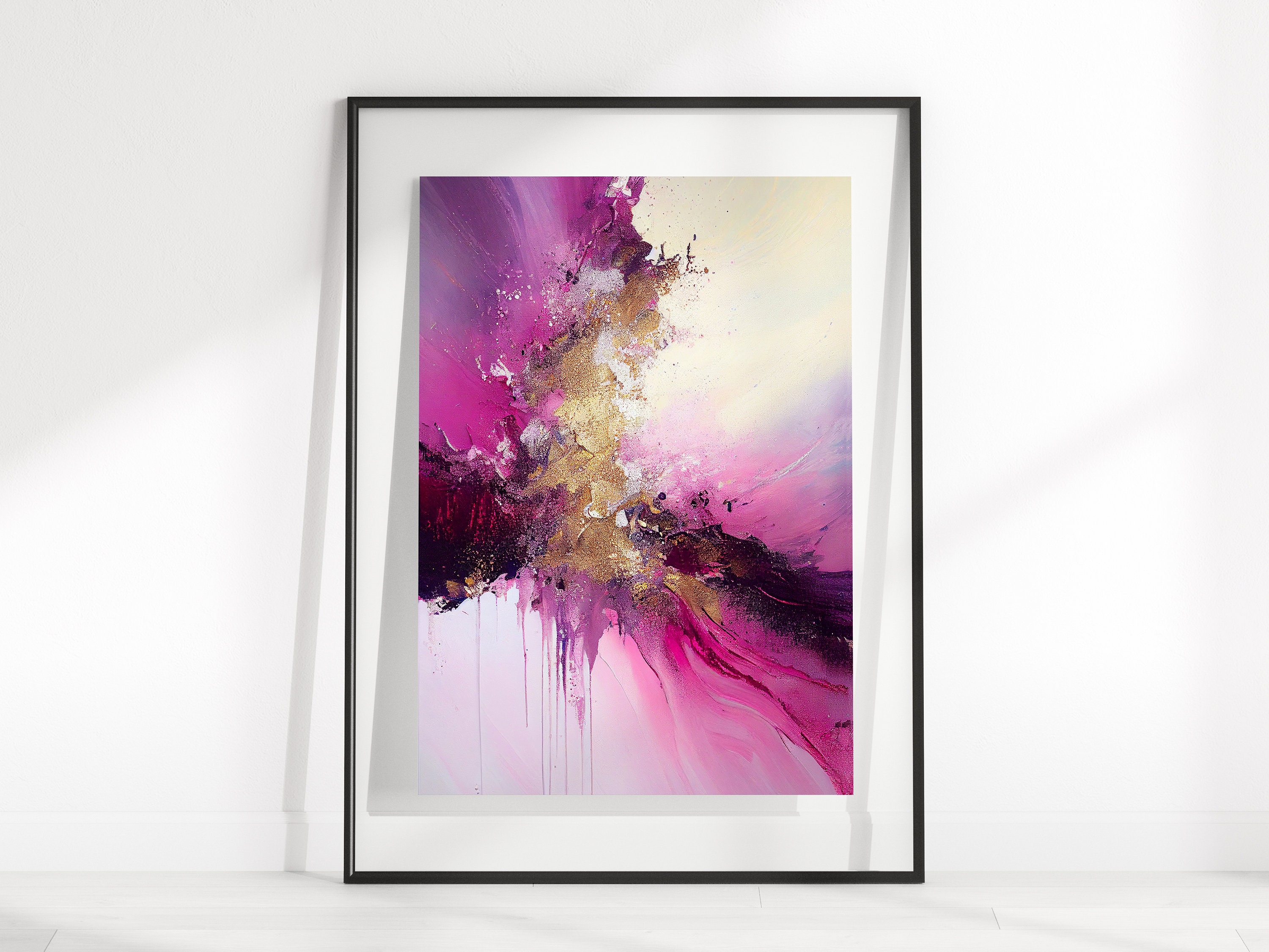 Pink Abstract Art Print Pink Color Art Prints Instant Download Home ...