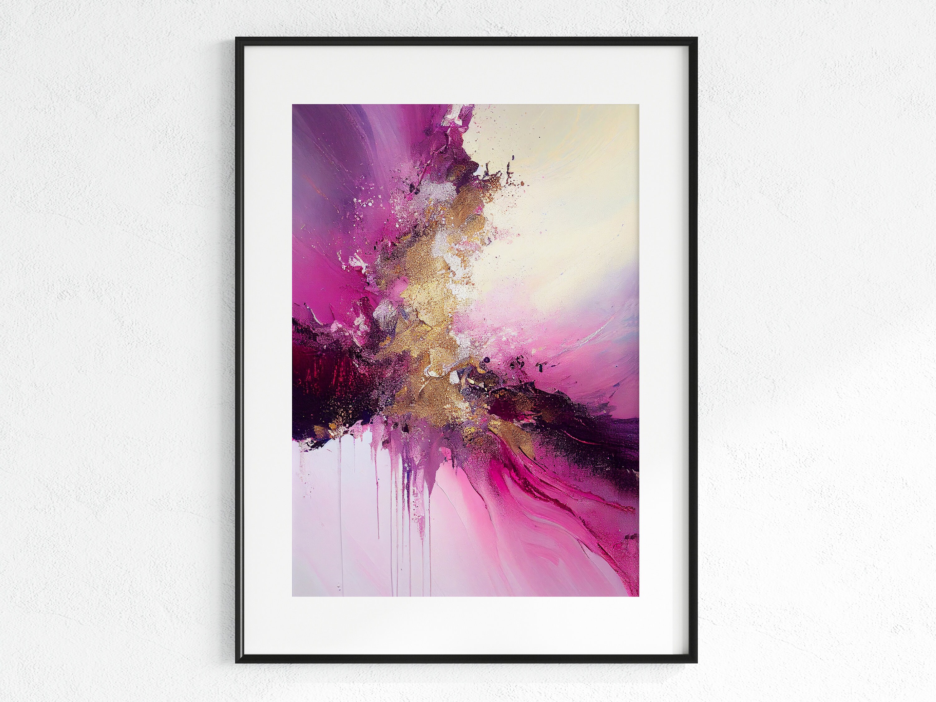 Pink Abstract Art Print Pink Color Art Prints Instant Download Home ...