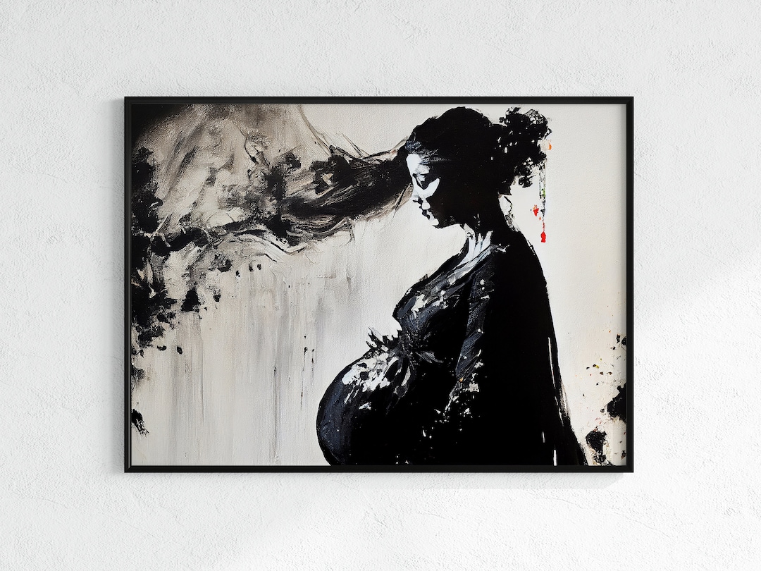 Expectant Mother Abstract Wall Art Prints Maternity Decor Nursery Decor ...