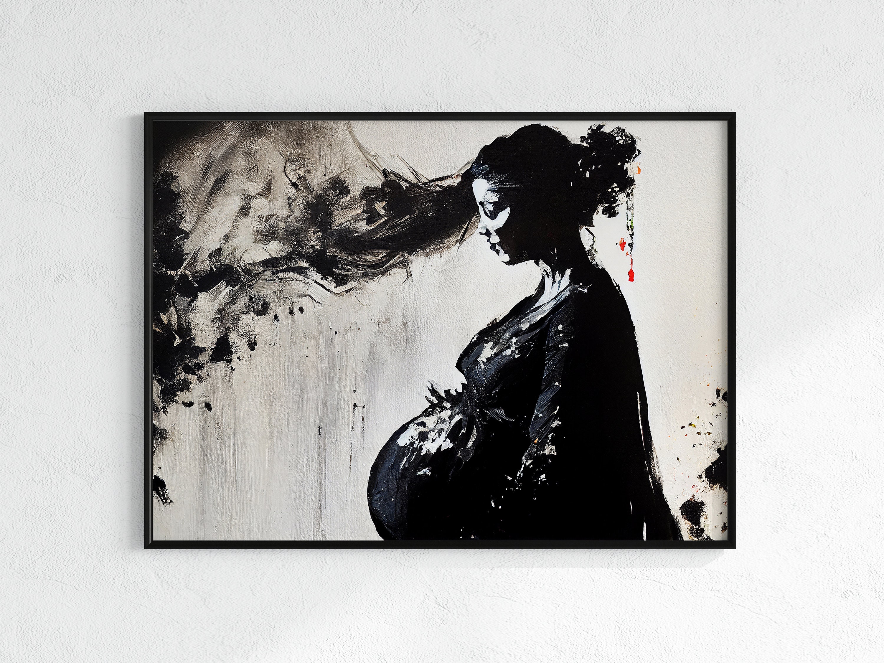 Expectant Mother Abstract Wall Art Prints Maternity Decor Nursery Decor ...
