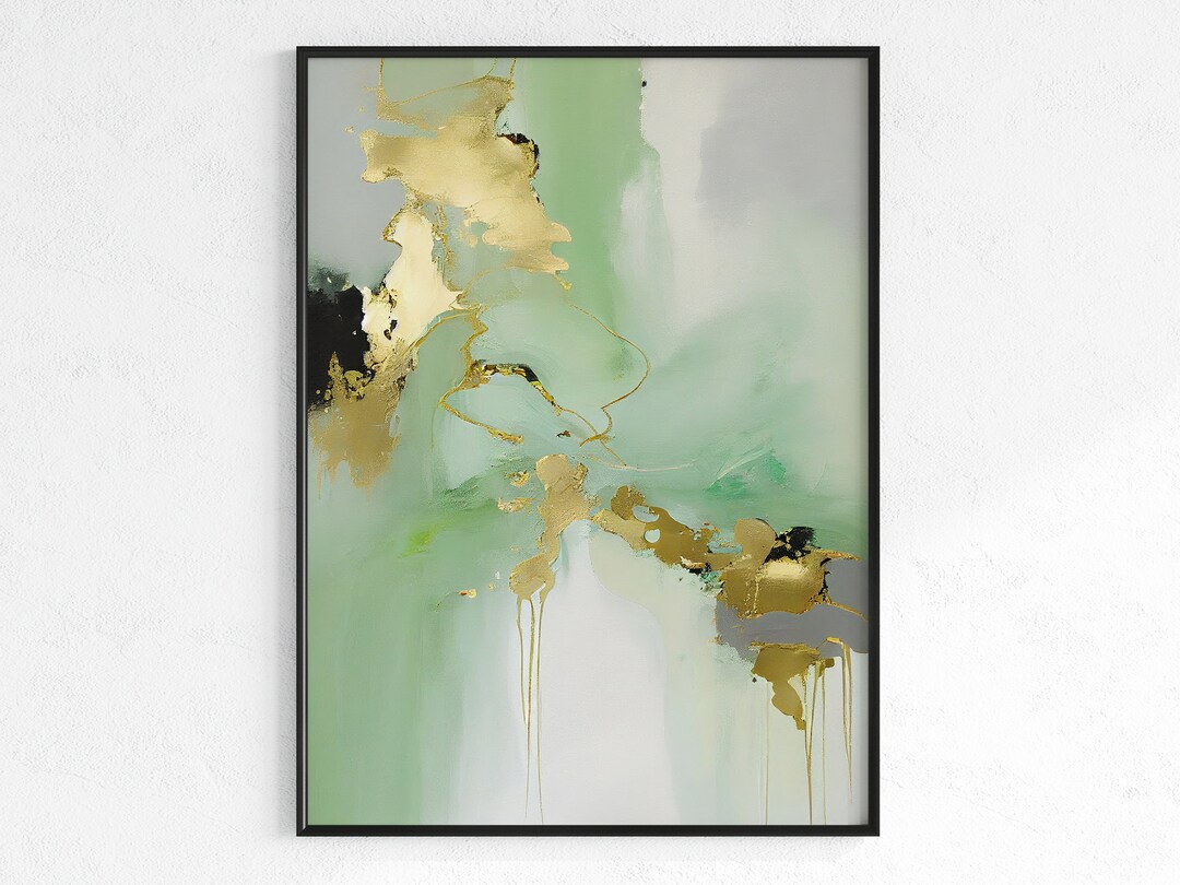 Gold Abstract Art Print Gold Color Art Prints Instant Download Home ...