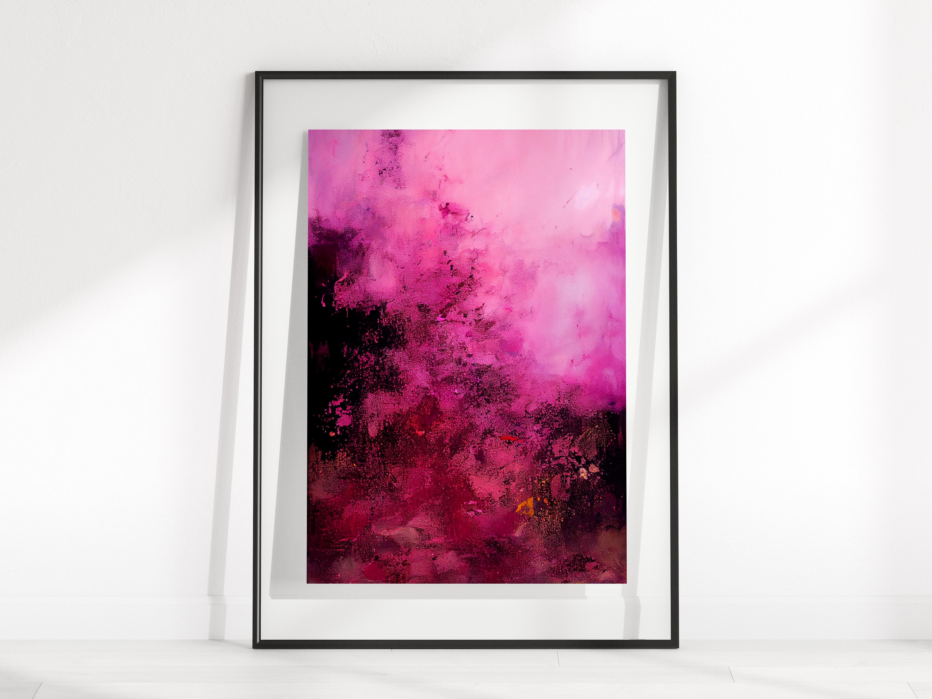 Pink Abstract Art Print Pink Color Art Prints Instant Download Home ...