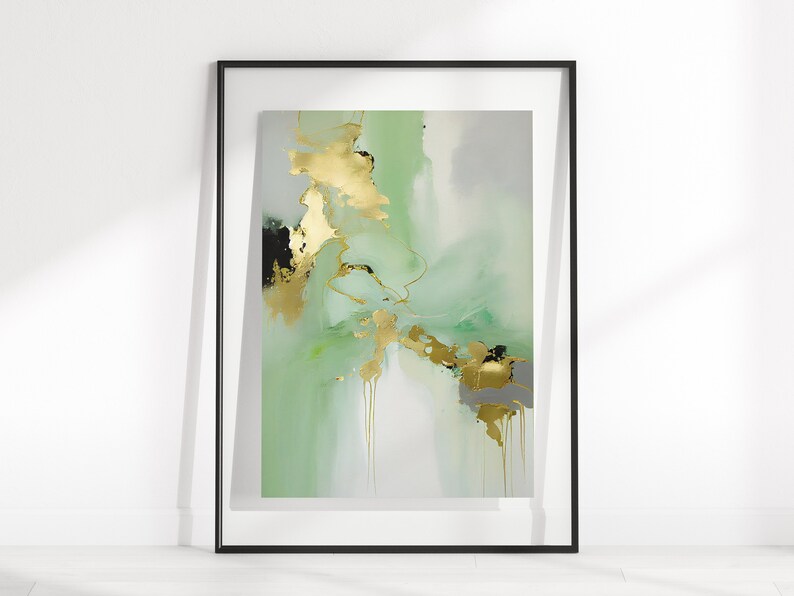 Gold Abstract Art Print Gold Color Art Prints Instant Download Home ...