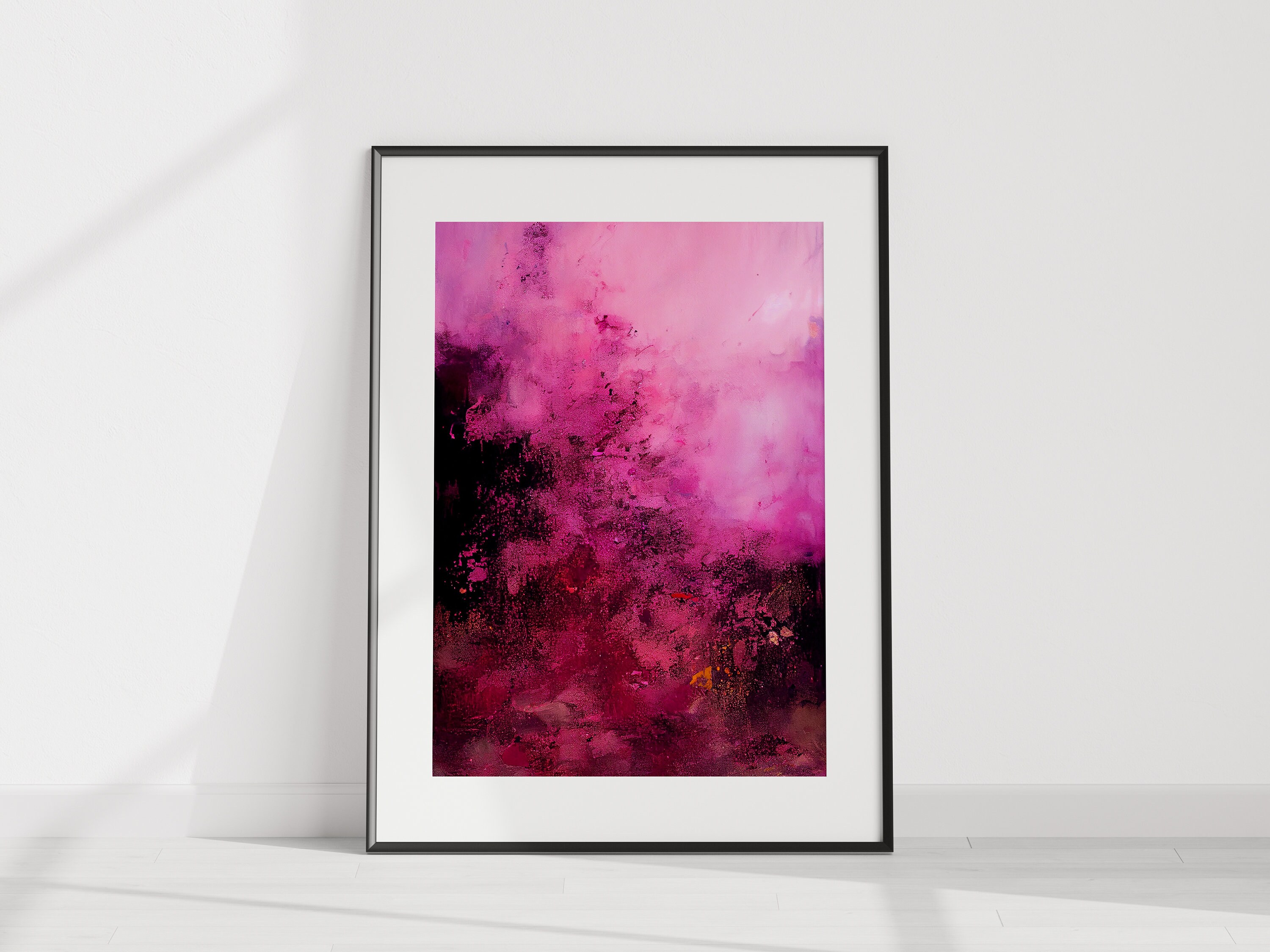 Pink Abstract Art Print Pink Color Art Prints Instant Download Home ...