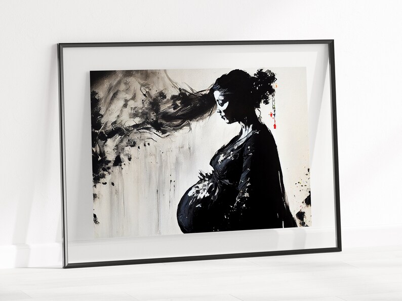 Expectant Mother Abstract Wall Art Prints Maternity Decor - Etsy