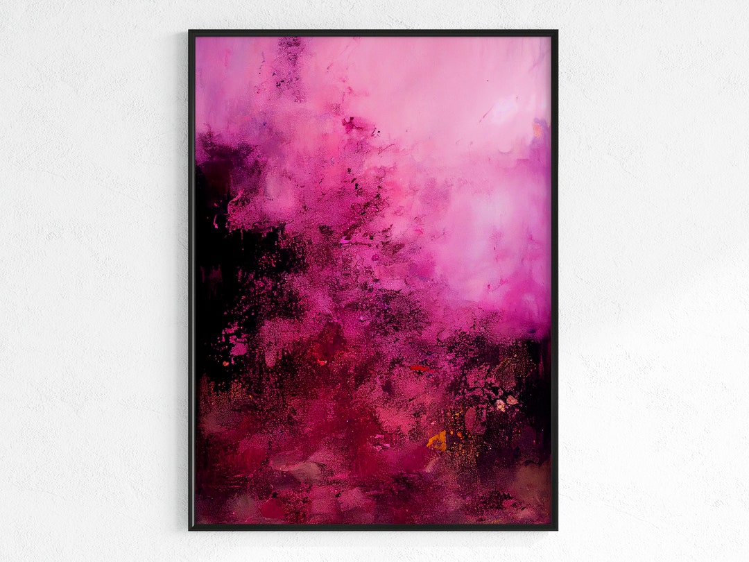 Pink Abstract Art Print Pink Color Art Prints Instant Download Home ...