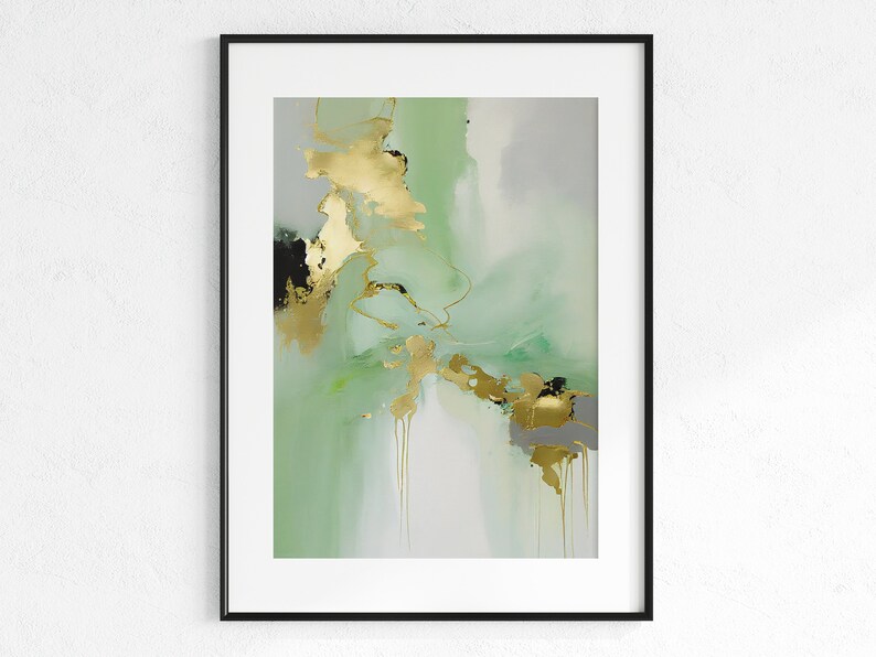 Gold Abstract Art Print Gold Color Art Prints Instant Download Home ...
