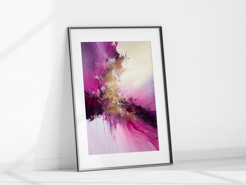 Pink Abstract Art Print Pink Color Art Prints Instant Download Home ...