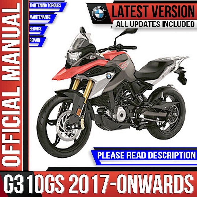 BMW G310GS Workshop Service Manual 2017 Onwards DVD G 310 GS K02 Instant Download - Etsy Australia