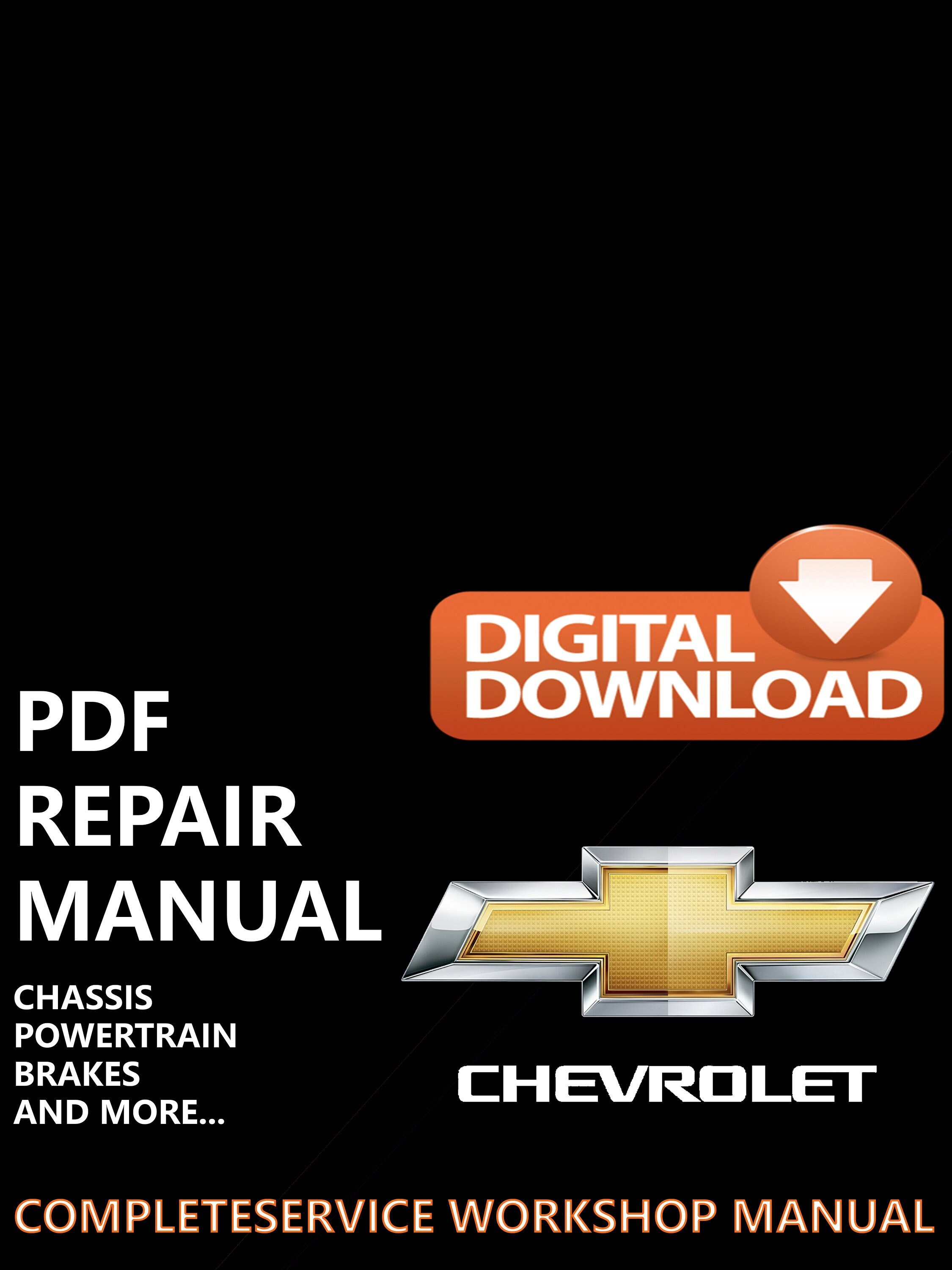 Chevrolet Camaro Official Repair Manual Service Workshop PDF 1982 1983 ...