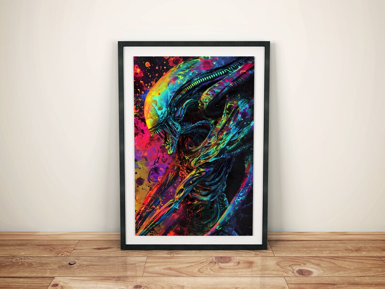 Alien Emergence NO TEXT Alien Art Print Alien Movie Poster Abstract ...
