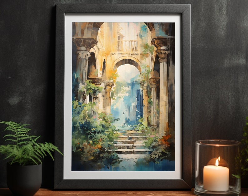 Overgrown Archway Ancient Archway, Wall Art, Digital Print ...