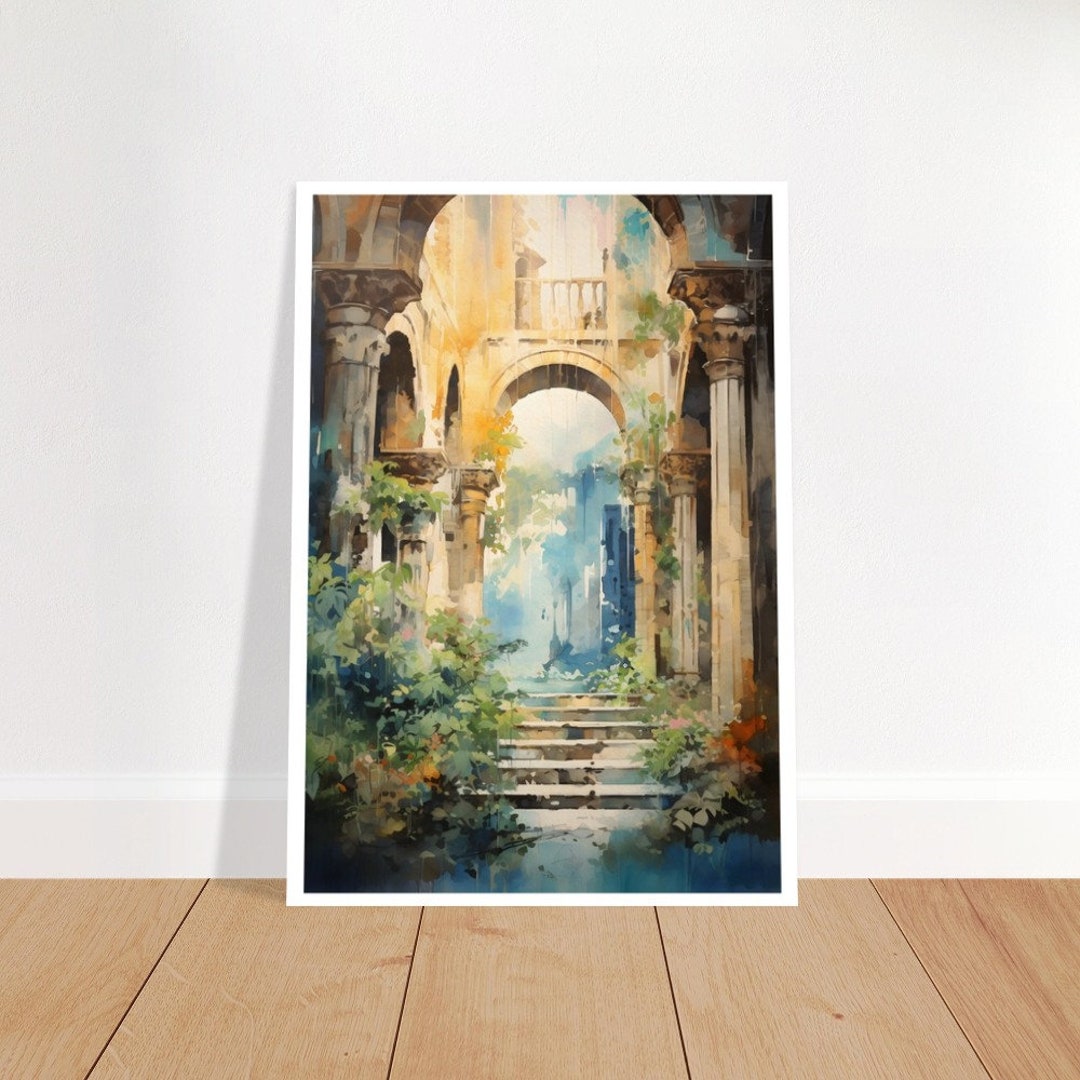 Overgrown Archway Ancient Archway, Wall Art, Digital Print ...