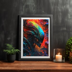 Xenogenesis Psychedelic Alien Art Print: Abstract Movie Poster - Etsy