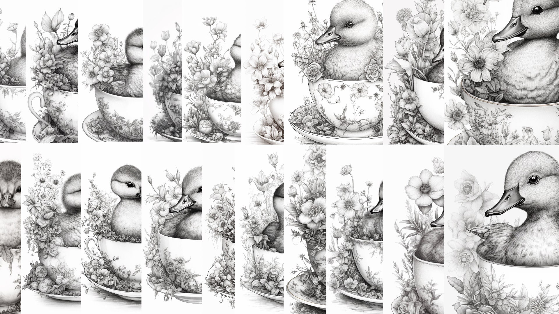 Fantasy Tea Cup Ducks and Ducklings Printable PDF Set 1 30 - Etsy
