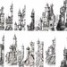 Fantasy Magic Castle Printable PDF Set 1 30 Grayscale Coloring Pages ...