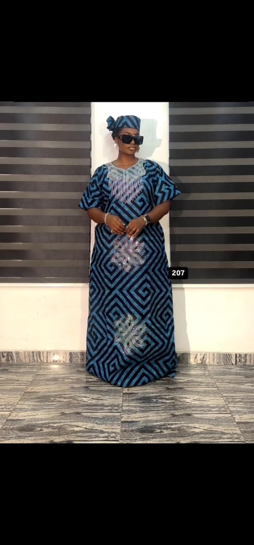 African Ankara Boubou Dress: Crystal Design Cotton Kaftan - Etsy