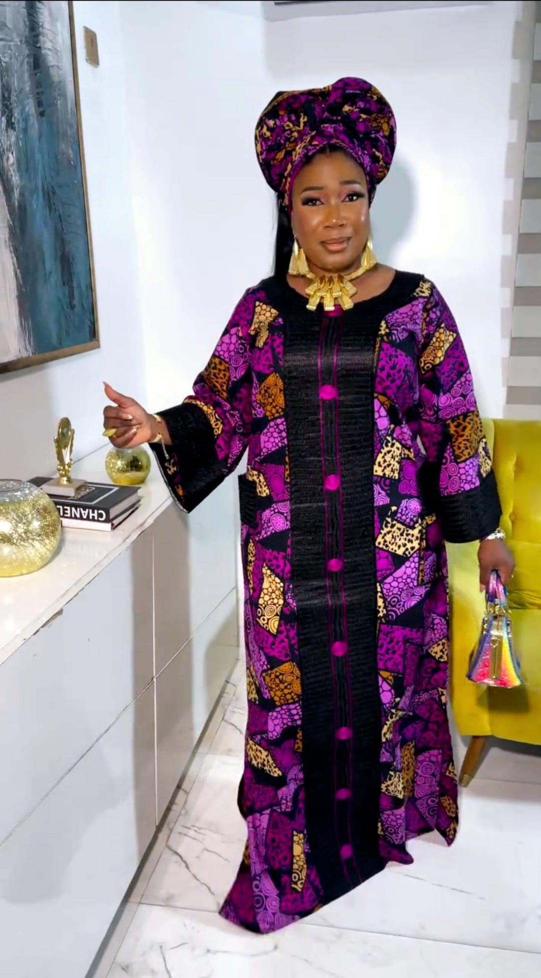 African Ankara Boubou Dresss/kaftan/boubou Dress/party Dress/exotic ...