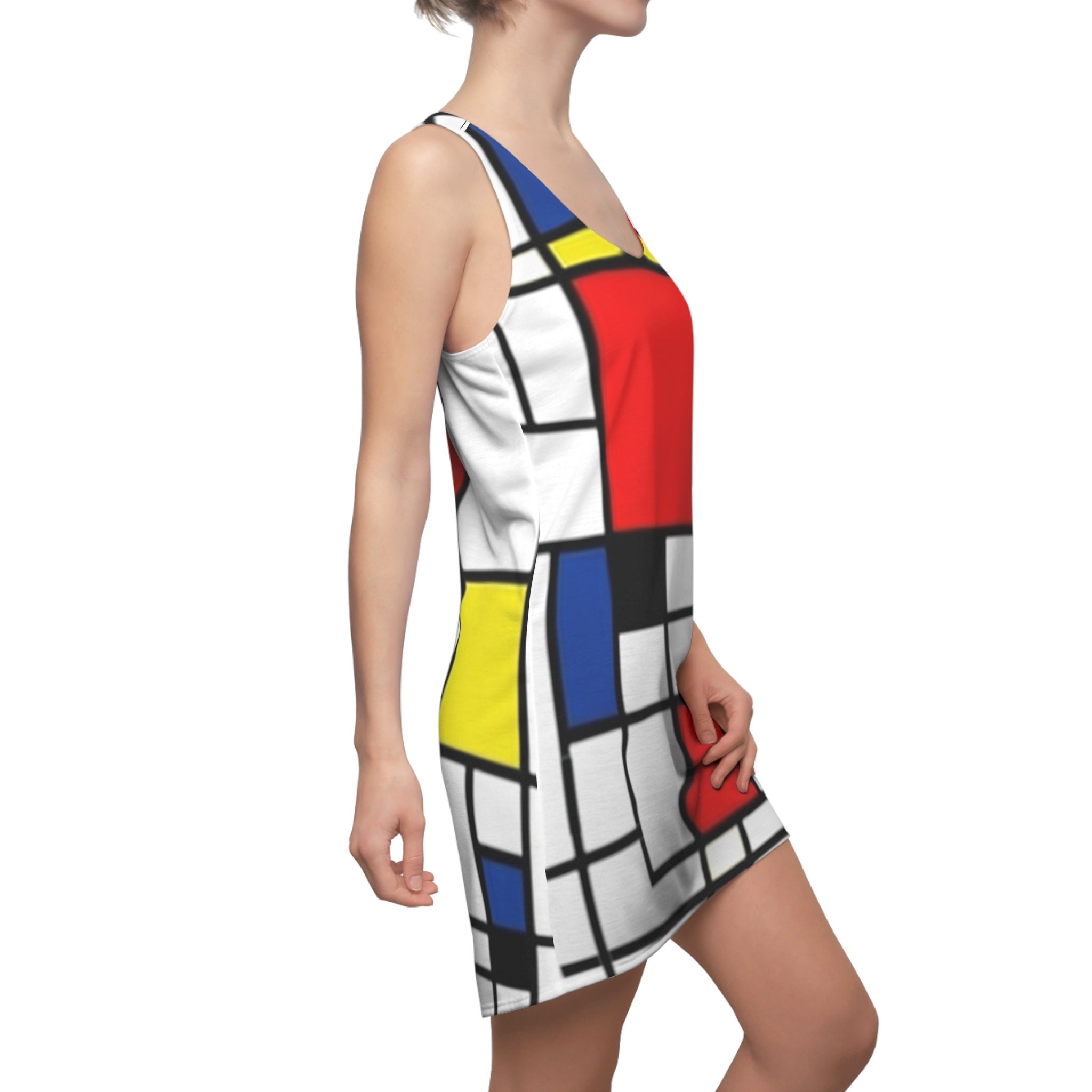 Fabled Fashion Piet Mondrian Pattern Women's Cut & Sew Racerback Dress AOP - Etsy