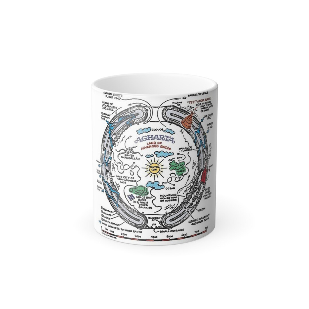Hollow Earth Map Colour Morphing Mug, 11oz - Etsy