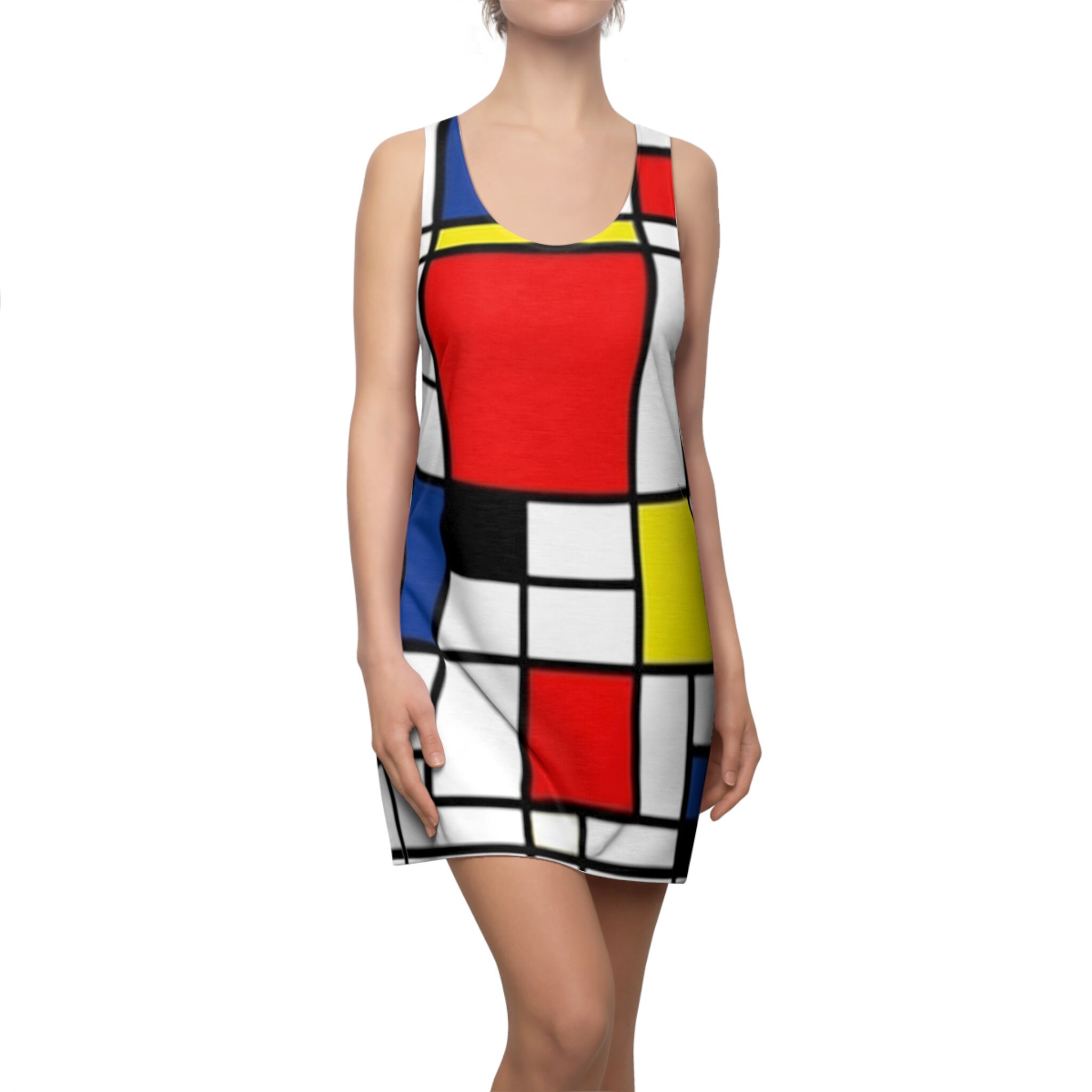Fabled Fashion Piet Mondrian Pattern Women's Cut & Sew Racerback Dress AOP - Etsy