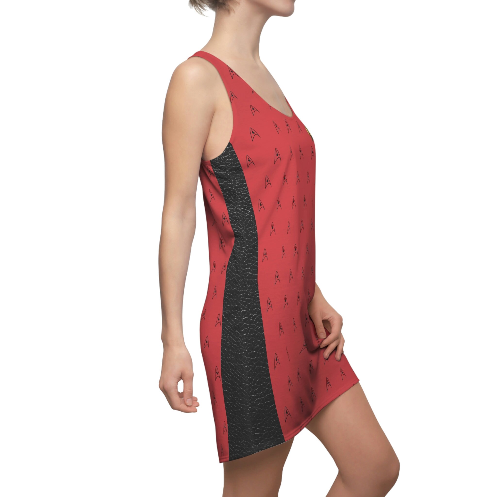Fabled Fashion Red Trekkie Women's Cut & Sew Racerback Dress AOP - Etsy