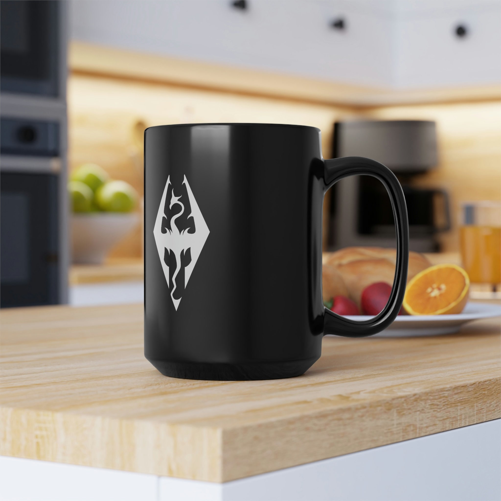 Dragonborn Skyrim Coffee Black Mug 15oz - Etsy Polska