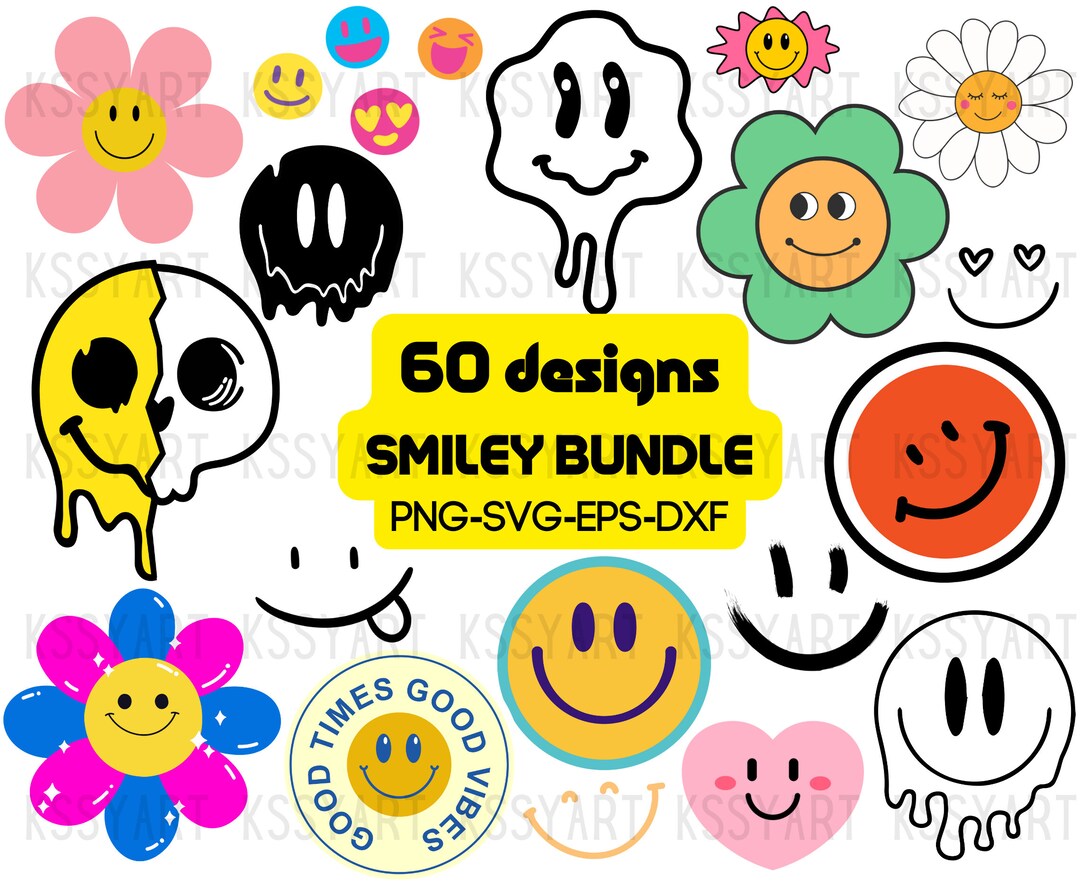 Smiley Face Svg, Smiley Svg, Drippy Smiley Svg, Melting Smiley Svg ...