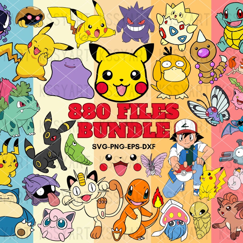 Pokemons Svg - Etsy