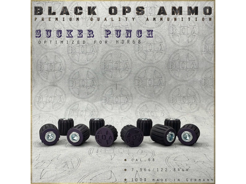Sucker Punch 10x 2x TR68 / HDR68 Ammunition Cal.68 by Black OPS Ammo ...