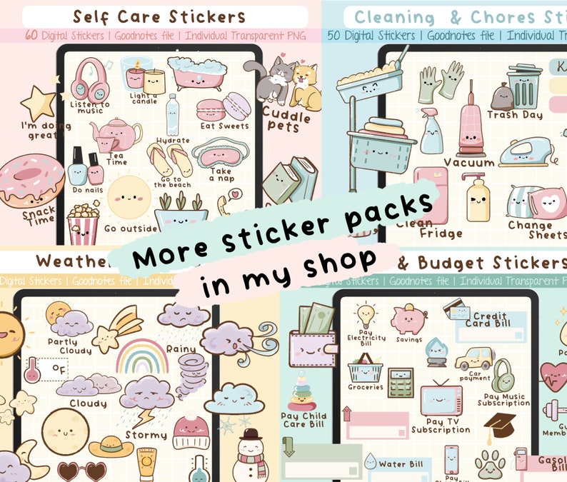 School Digital Stickers 95 Kawaii Digital Stickers for - Etsy