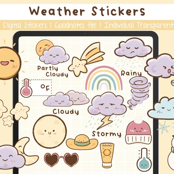 Transparent Weather Stickers - Etsy