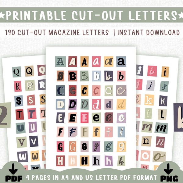 Printable Magazine Cut Out Letters - Etsy