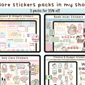 School Digital Stickers, 95 Kawaii Digital Stickers for Students and ...